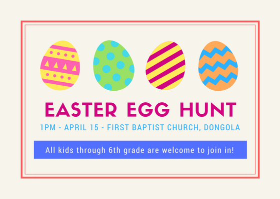 Easter Egg Hunt – Dongola First Baptist Church